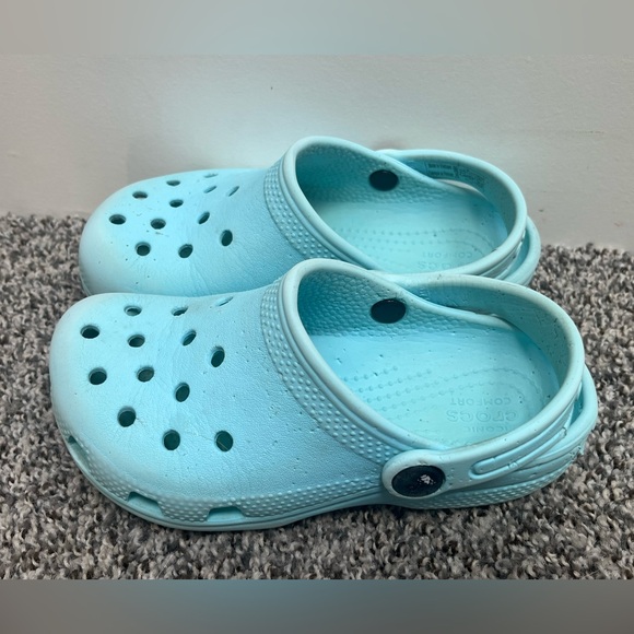 CROCS | Shoes | Crocs Waterproof Light Blue Clogs With Perforated ...